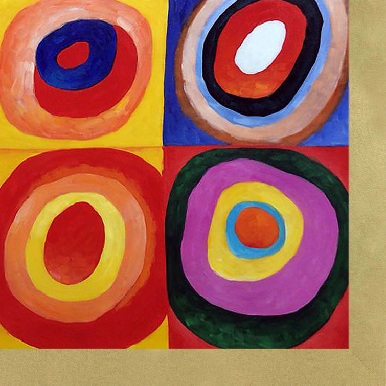 Red Barrel Studio® Farbstudie Quadrate Framed On Canvas by Wassily Kandinsky Painting - Wayfair ...